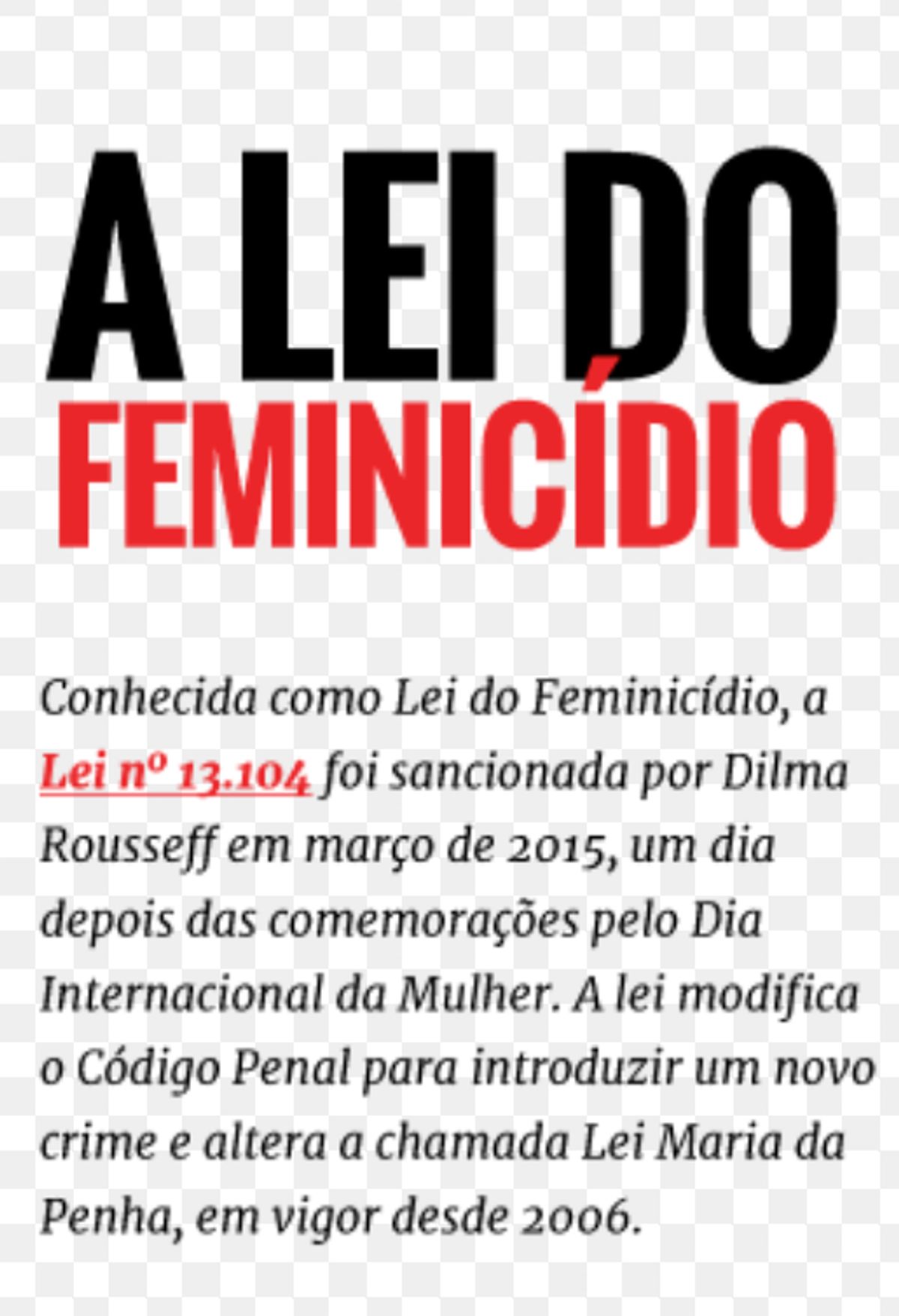 LEI DO FEMINICÍDIO :: tiposdeviolenciadomestica